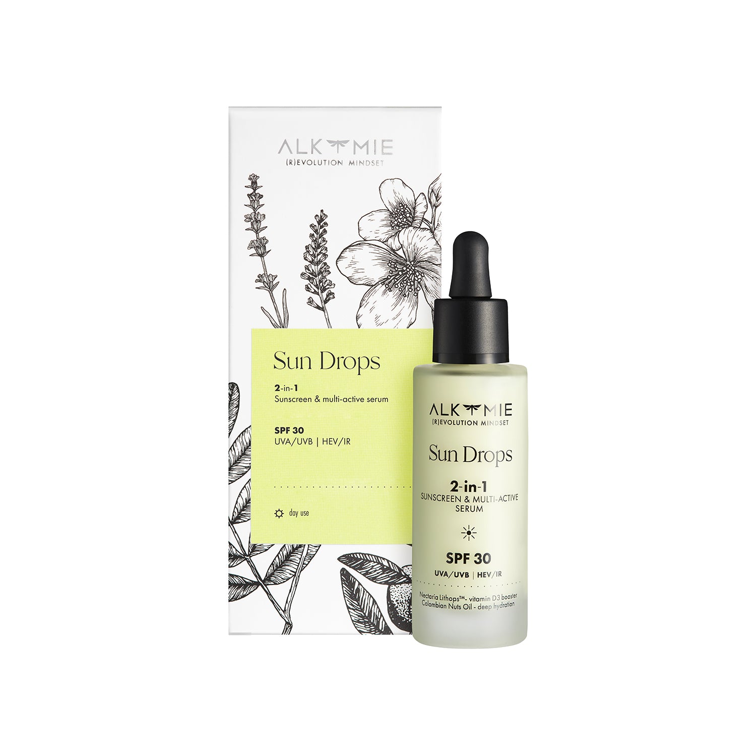 ALKMIE - Sun Drops 2-in-1 Sunscreen & Multi-Active Serum – Elpis Life
